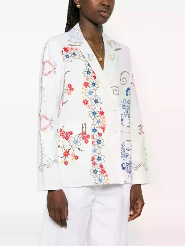 RELAX RE-LUX Baldo Embroidered Double-breasted Blazer