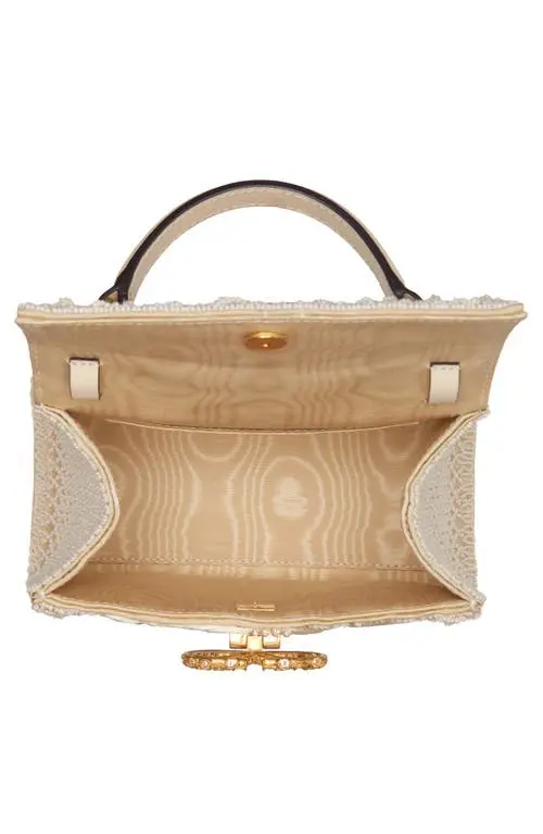 Valentino Garavani Mini V Sling Embroidered Moiré Top Handle Bag