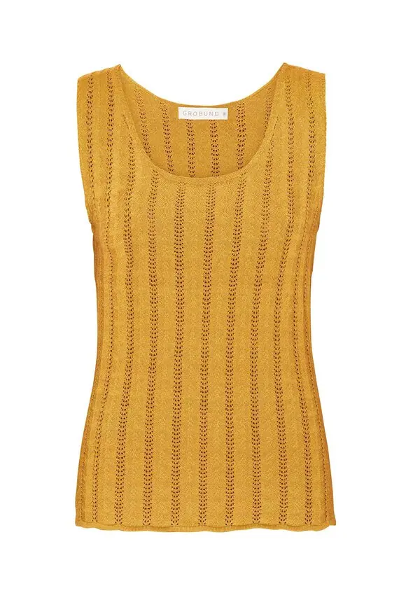 GROBUND Aase Knit Top - Yellow