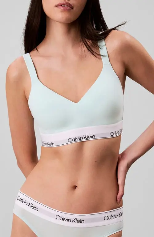 Calvin Klein Icon Cotton Blend Bralette - Feel The Mint