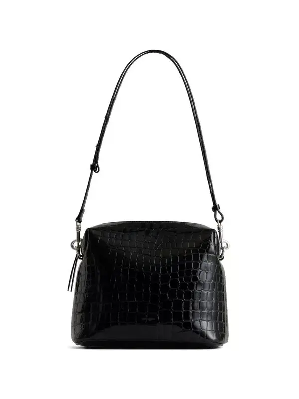 YU MEI Ch'lita Croc-effect Leather Crossbody Bag - Black