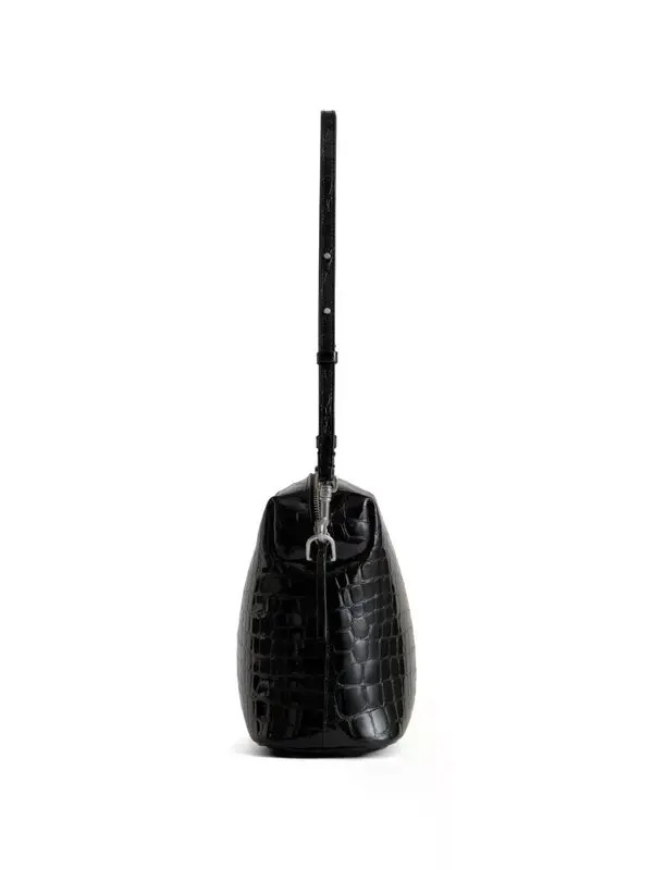 YU MEI Ch'lita Croc-effect Leather Crossbody Bag - Black