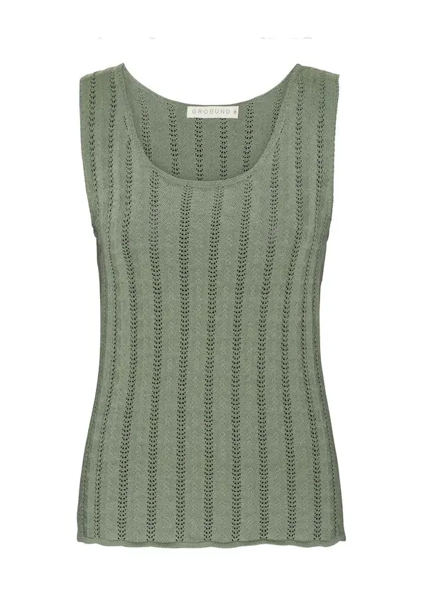 GROBUND Aase Knit Top - Green