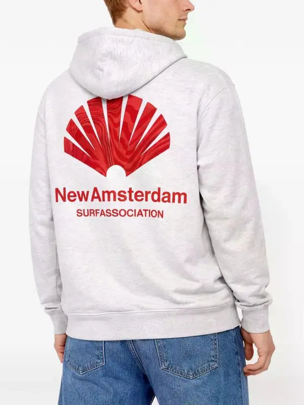 NEW AMSTERDAM SURF ASSOCIATION Logo-embroidered Hoodie