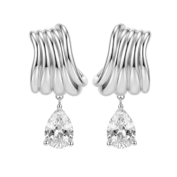 ZEPPLIN THE LABEL Persephone Drop Earrings - Silver