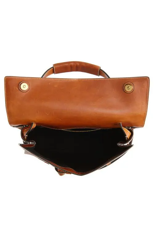 Moschino Medium Tie Me Canvas & Leather Shoulder Bag - Natural/hide