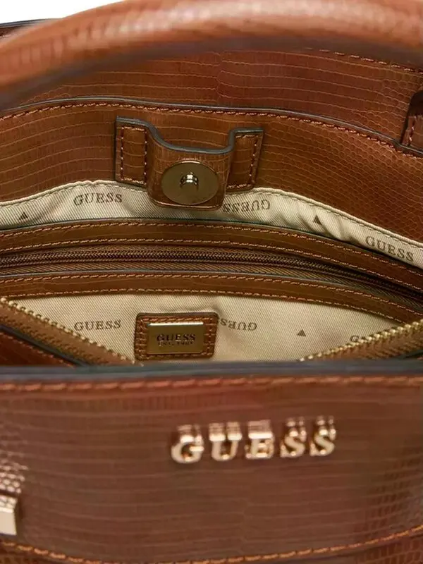 Guess Reptile-effect Top-handle Tote Bag