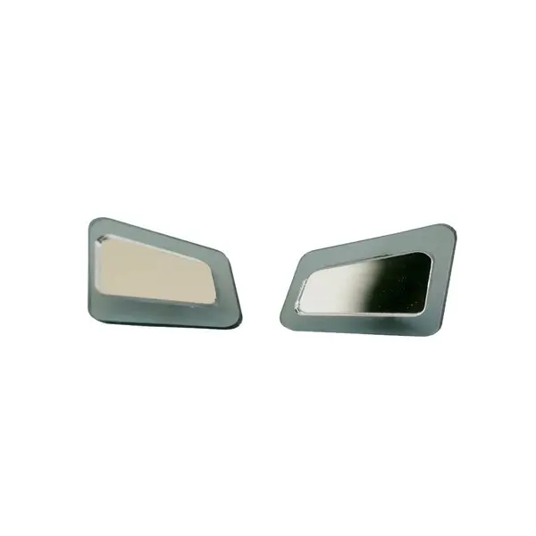 LAURA DAILI Mirror Light Layered Earrings - Silver/green
