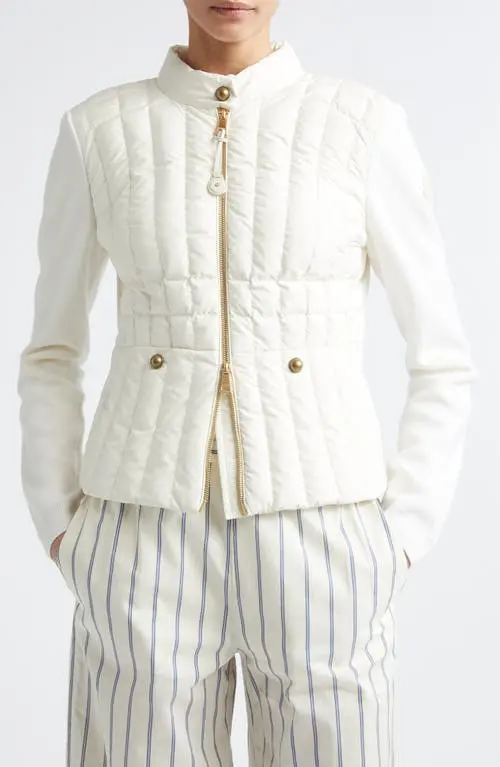 Moncler Mixed Media Down Jacket - White