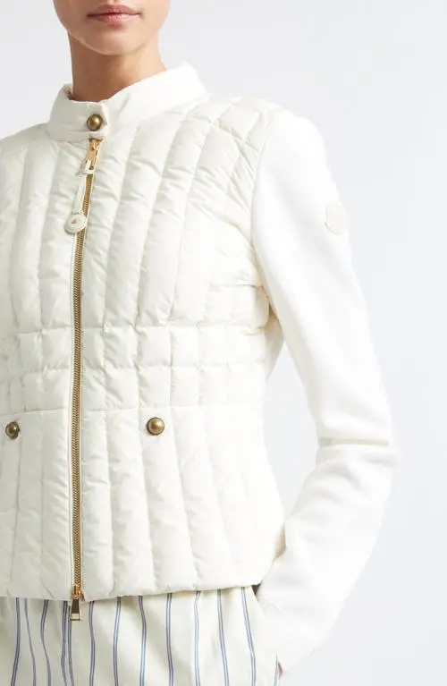 Moncler Mixed Media Down Jacket - White