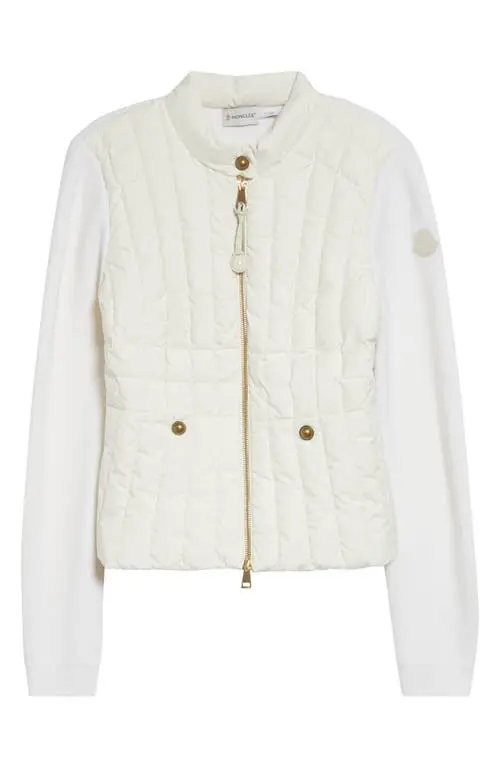 Moncler Mixed Media Down Jacket - White