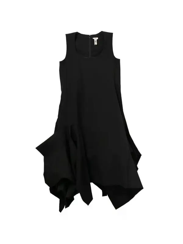 Comme Des Garçons Asymmetrical Ruffle Midi Dress