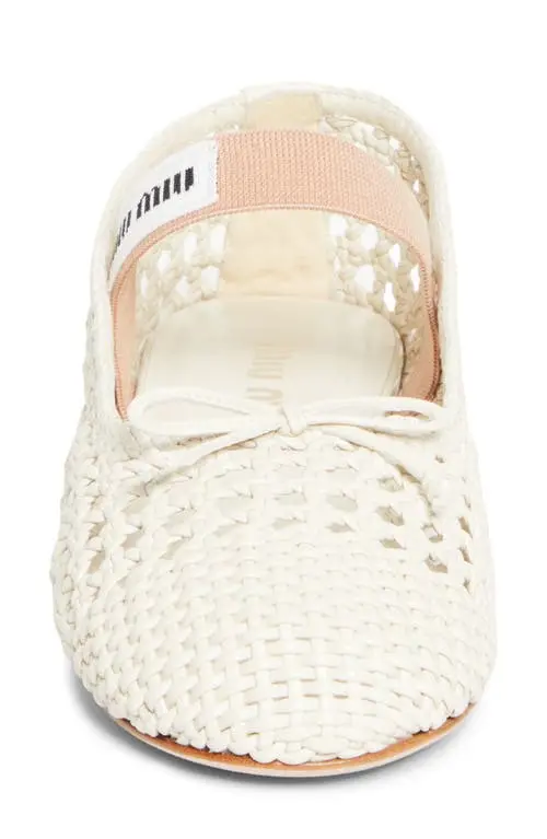 Miu Miu Woven Mary Jane Ballet Flat