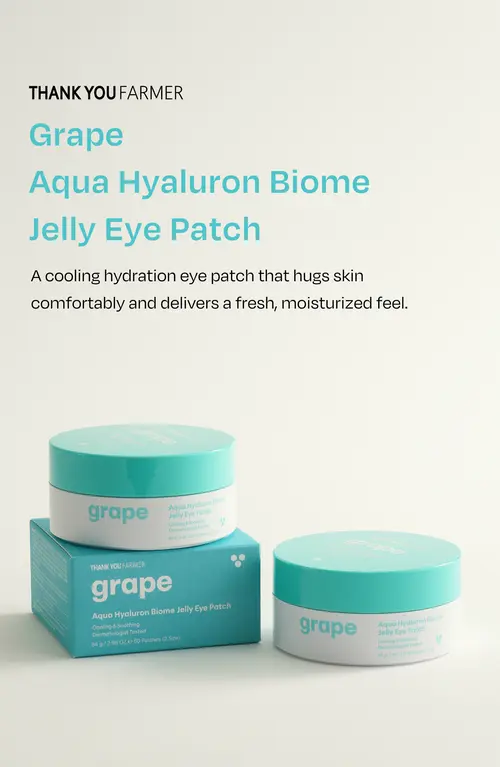 THANK YOU FARMER Grape Aqua Hyaluron Biome Jelly Eye Patch