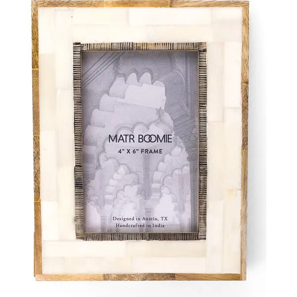 MATR BOOMIE Janaka Picture Framecarved Bone And Horn - Carved Bone And Horn - 3x3