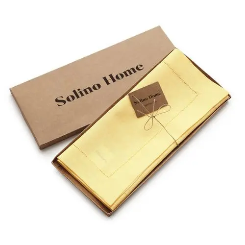 Solino Home Linen Table Runner For Dining Table - Yellow
