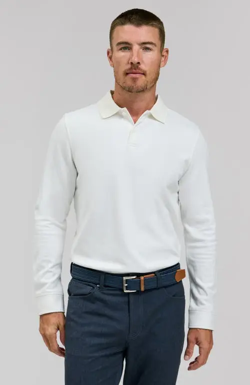 RYE 51 The Braden Long Sleeve Polo - White