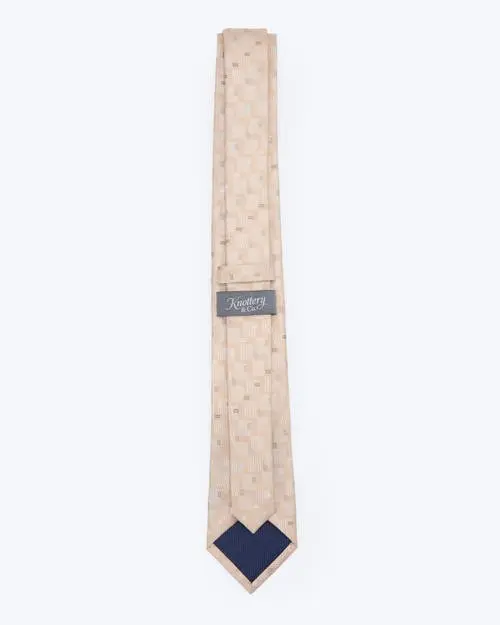 KNOTTERY & CO Pinstripe Tapestry Silk Jacquard Neck Tie