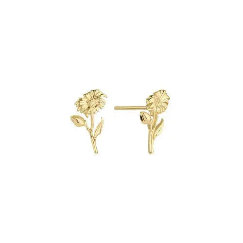 SET & STONES Elsie Birth Flower Stud Earrings - Gold/april