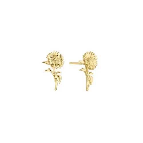 SET & STONES Elsie Birth Flower Stud Earrings - Gold/august