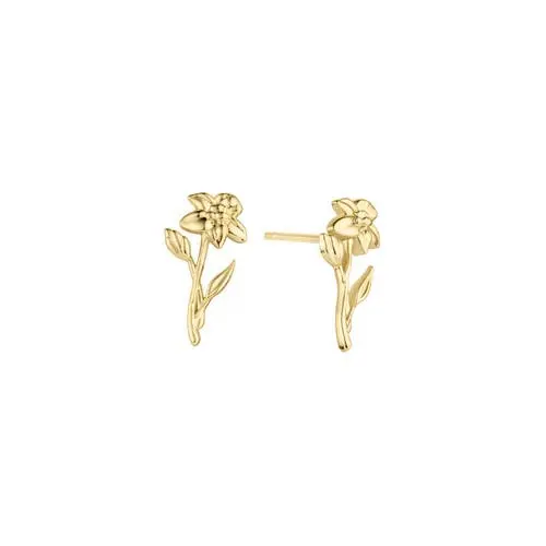 SET & STONES Elsie Birth Flower Stud Earrings - Gold/march
