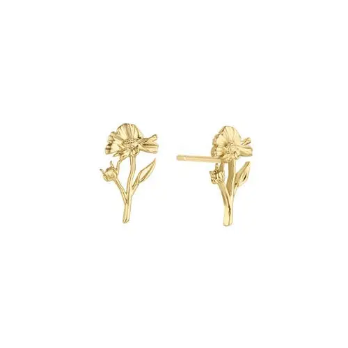 SET & STONES Elsie Birth Flower Stud Earrings - Gold/october