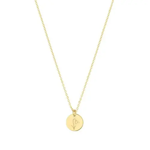 SET & STONES Lily Birth Flower Pendant Necklace - Gold/january