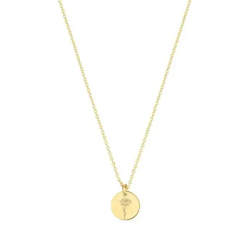 SET & STONES Lily Birth Flower Pendant Necklace - Gold/july