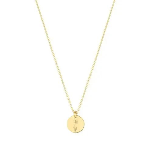 SET & STONES Lily Birth Flower Pendant Necklace - Gold/may