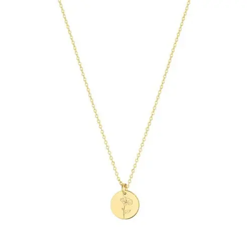 SET & STONES Lily Birth Flower Pendant Necklace - Gold/september
