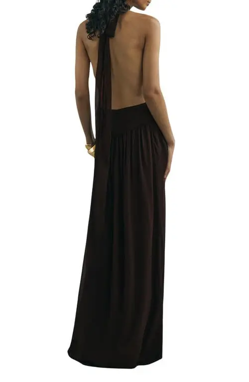 REISS Luna Halter Gown
