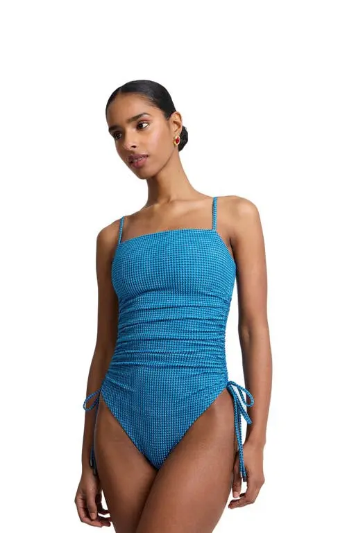 Onia Allegra Tricot One-piece Swimsuit - Blue