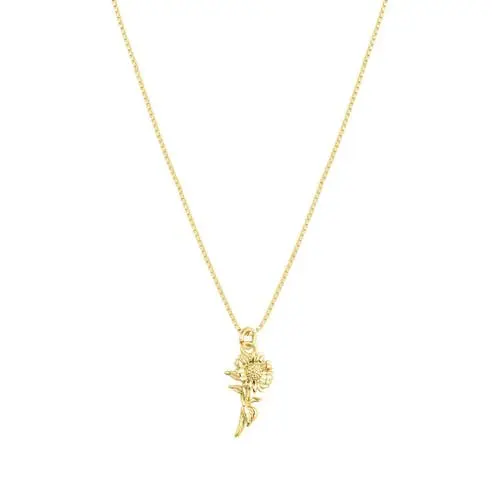 SET & STONES Elsie Birth Flower Charm Necklace - Gold/august