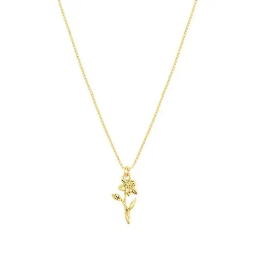 SET & STONES Elsie Birth Flower Charm Necklace - Gold/march
