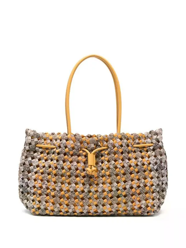 Borbonese La Nido Woven Drawstring Shoulder Bag