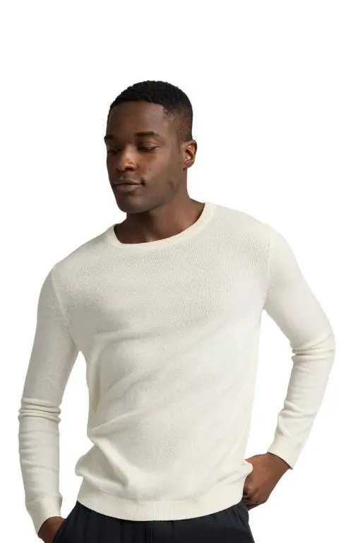 Onia Crewneck Cashmere Sweater - Egret