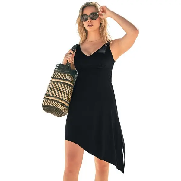 SWIM 365 Multi-way Convertible Swim Dress - Black