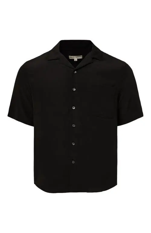 Onia Silk Vacation Short Sleeve Shirt - Black