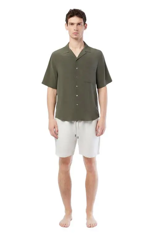 Onia Silk Vacation Short Sleeve Shirt - Dark Olive