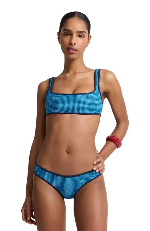 Onia Claire Tricot Bikini Top - Blue
