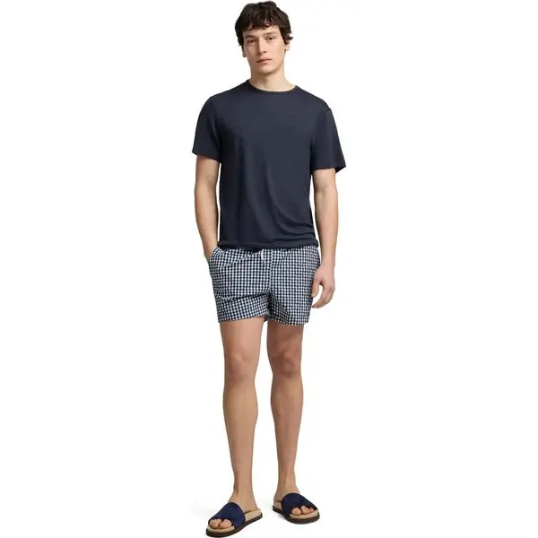 Onia Classic Charles 4" Swim Trunk - Navy Gingham
