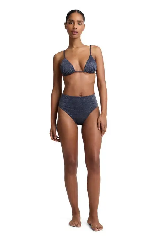 Onia Clara High-rise Bikini Bottom - Noir Navy