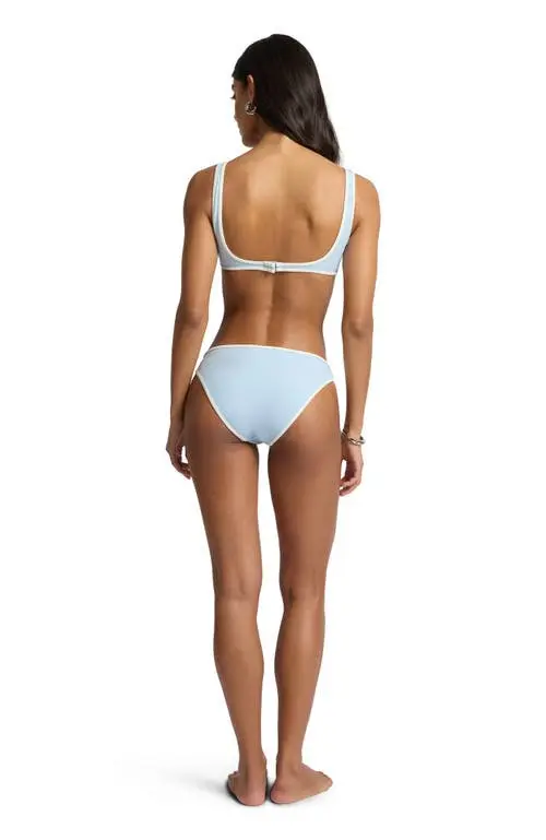 Onia Claire Square Neck Bikini Top - Sky/white