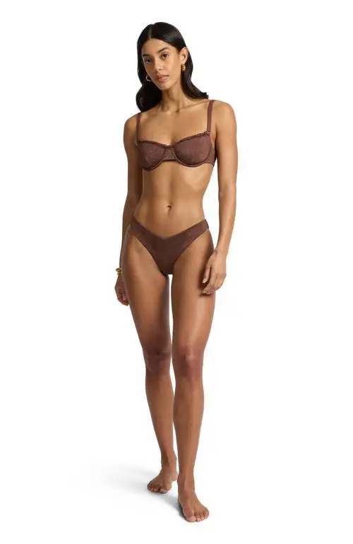Onia Chiara Mid-rise Bikini Bottom - Hickory
