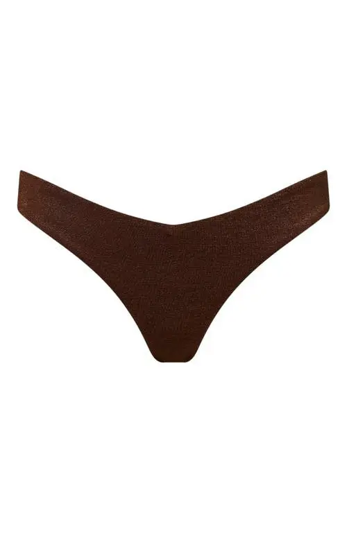 Onia Chiara Mid-rise Bikini Bottom - Hickory
