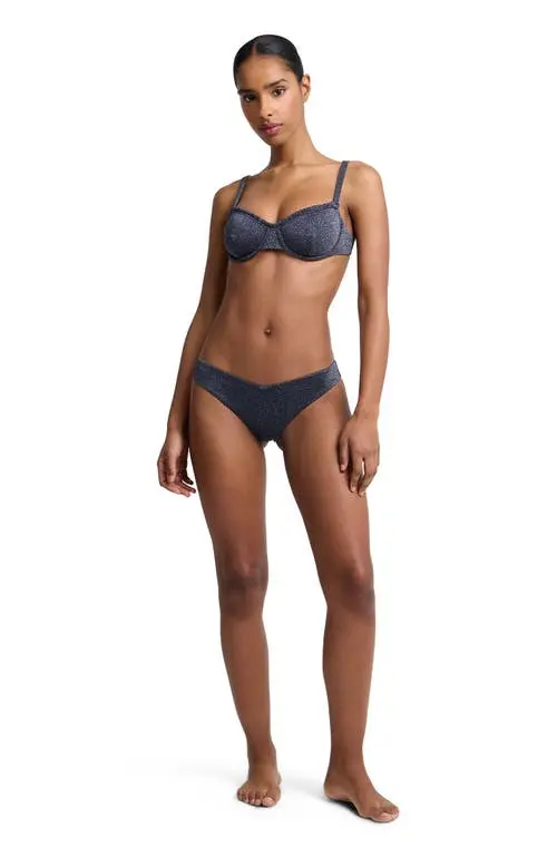 Onia Chiara Mid-rise Bikini Bottom - Noir Navy
