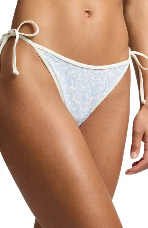 Onia Cleo String-tie Bikini Bottom - Sky/egret