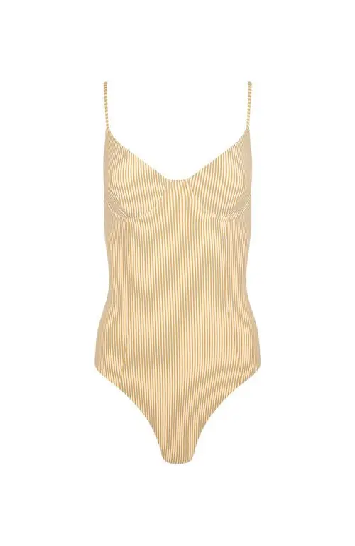 Onia Chelsea One-piece Swimsuit - Ochre/white