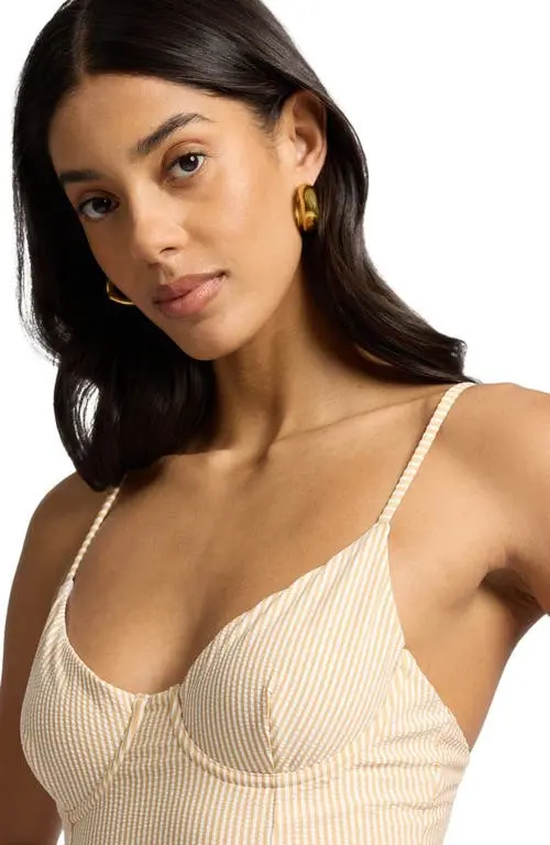 Onia Chelsea One-piece Swimsuit - Ochre/white