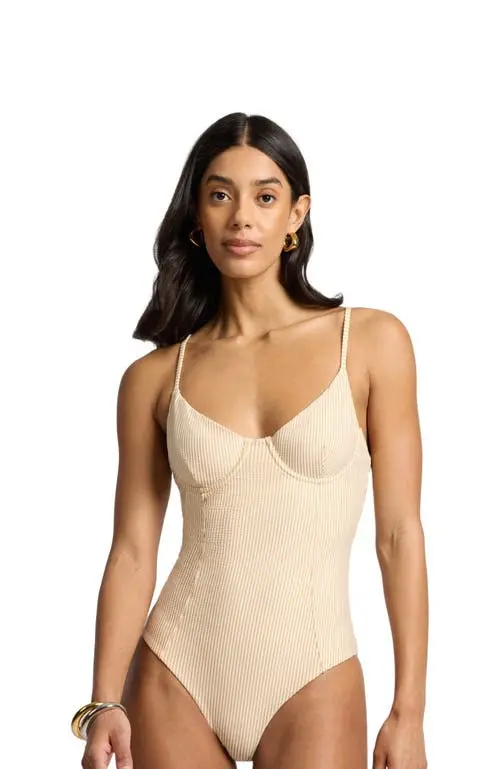 Onia Chelsea One-piece Swimsuit - Ochre/white